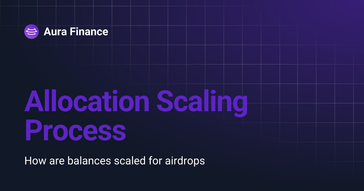 Allocation Scaling Process | Aura Finance