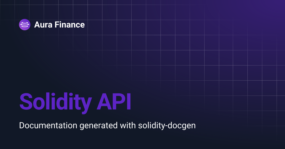 Solidity API | Aura Finance